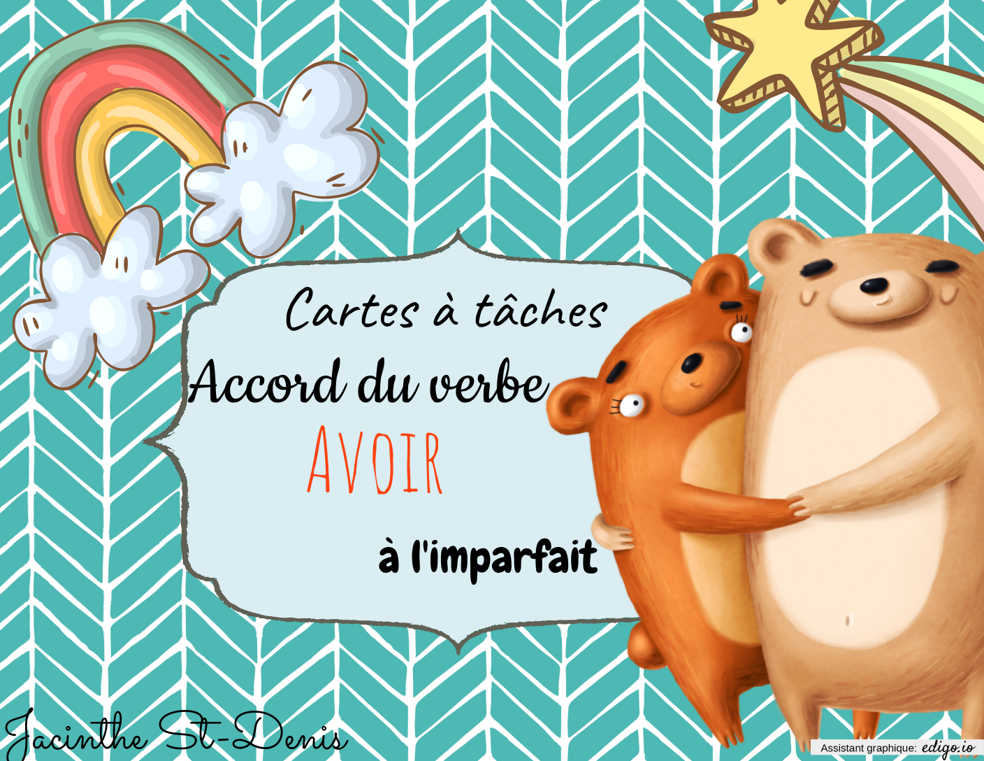 Cartes à tâches - avoir- imparfait, 5e année, 3e année, 2e année ...