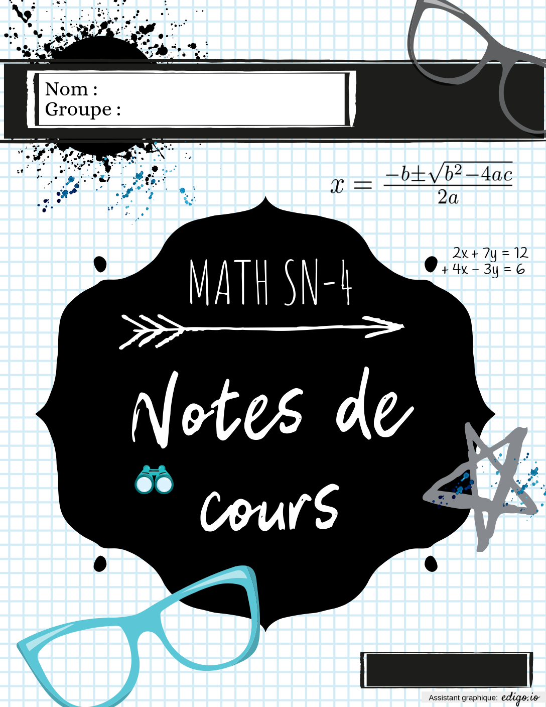 Cahier math SN-4, Secondaire, Autres - Edigo