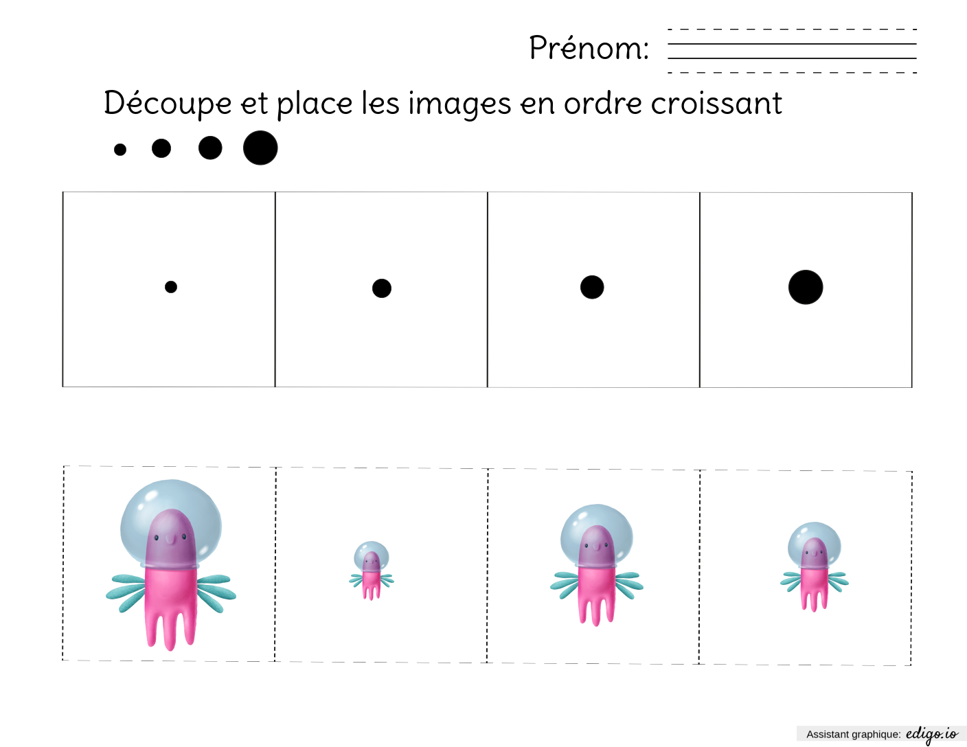 Ordre croissant - Les martiens !, - Edigo