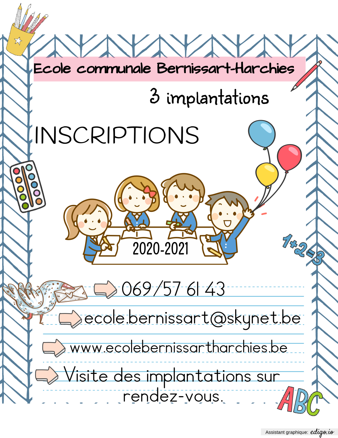 Copie deaffiche école, 6e année, 5e année, 4e année, 3e année, 2e année ...