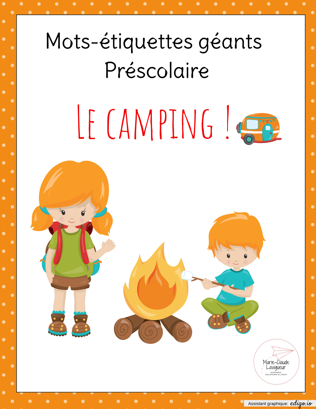 Mots-étiquettes géants - Le camping!, 1re année, Préscolaire, Petite ...