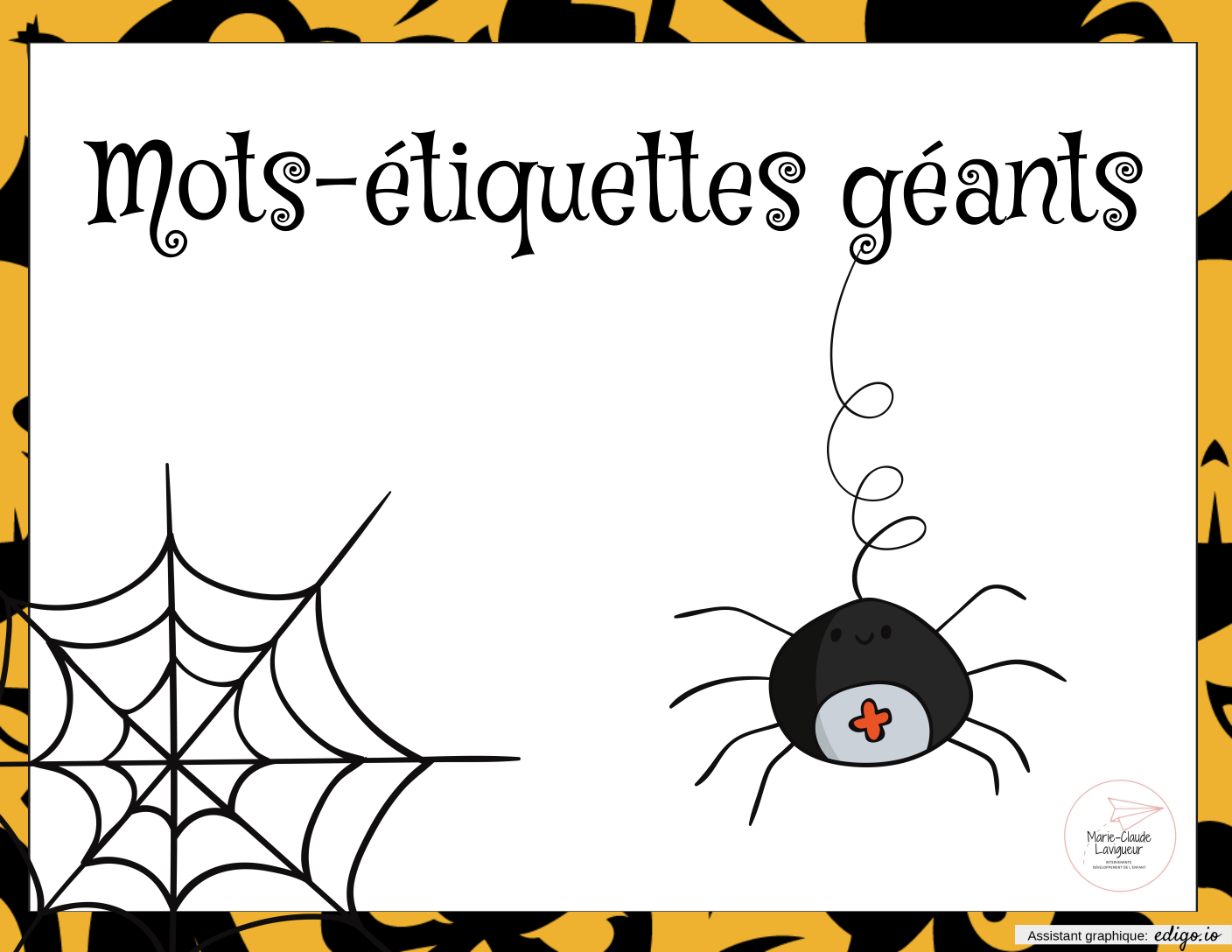 Mots-étiquettes géants - L'halloween, 2e année, 1re année, Préscolaire ...