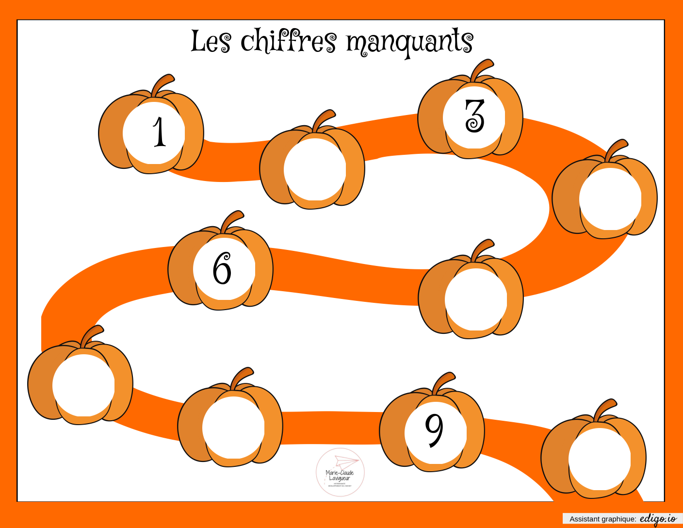 Chiffres manquants - L'halloween, Préscolaire, Petite enfance ...