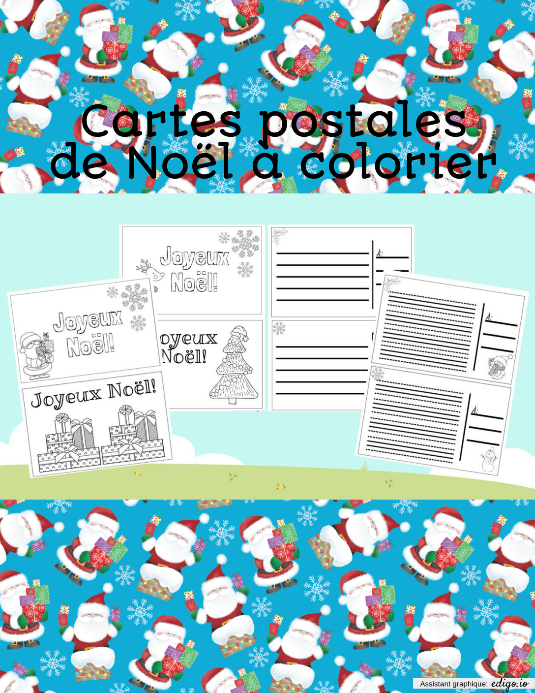 Cartes postales de Noël!, 6e année, CM2, CM1, CE2, CE1, CP, Exercices ...
