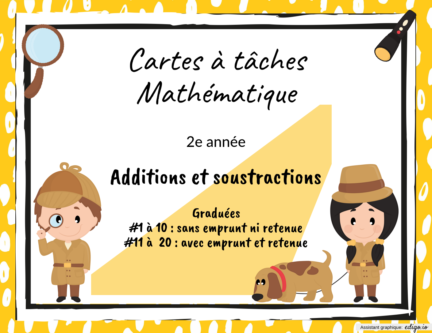 Cartes à tâches additions/soustractions 2e année, 2e année, Cartes à ...