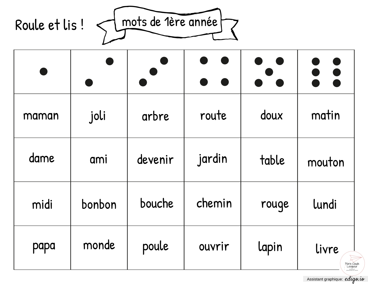 Roule et lis - 1ère année, 1re année, Cartes de jeu, Lecture, Écriture ...