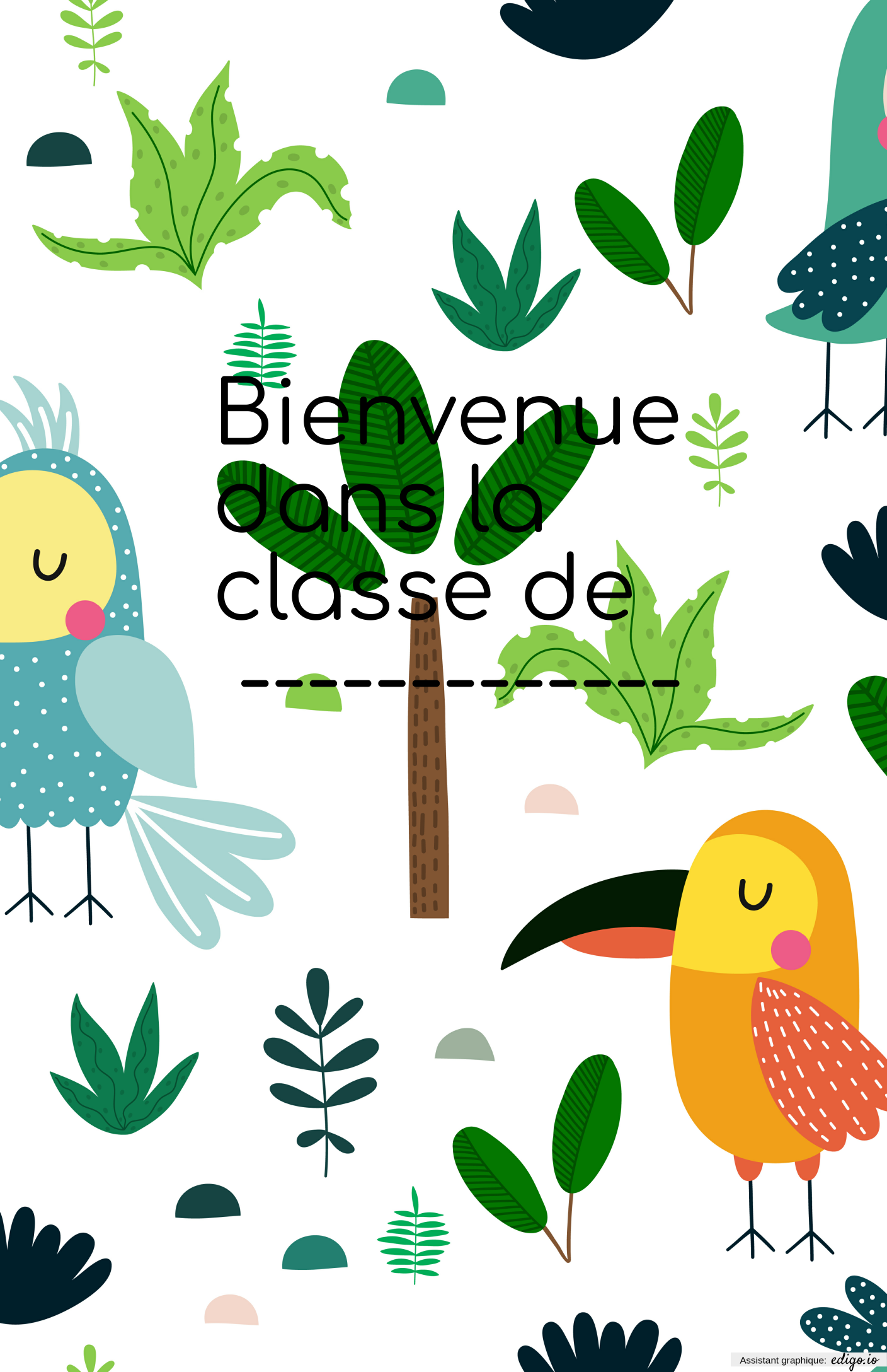 Bienvenue dans la classe de..., 6e année, 5e année, 4e année, 3e année ...