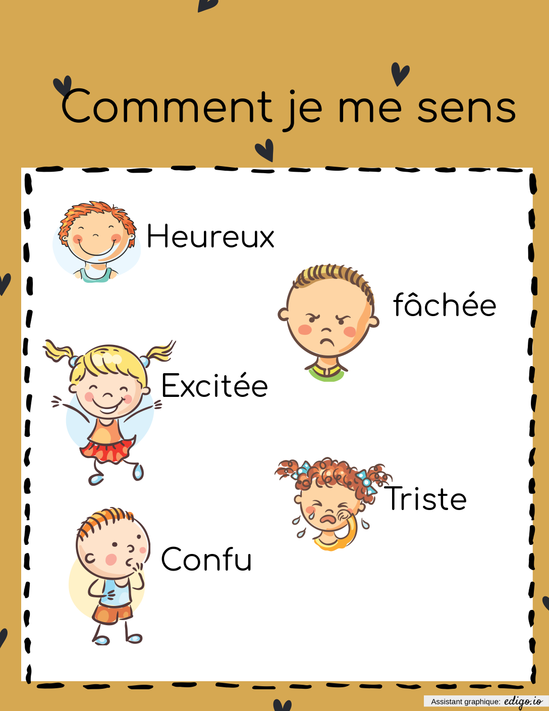 Affiche - sentiments, - Edigo