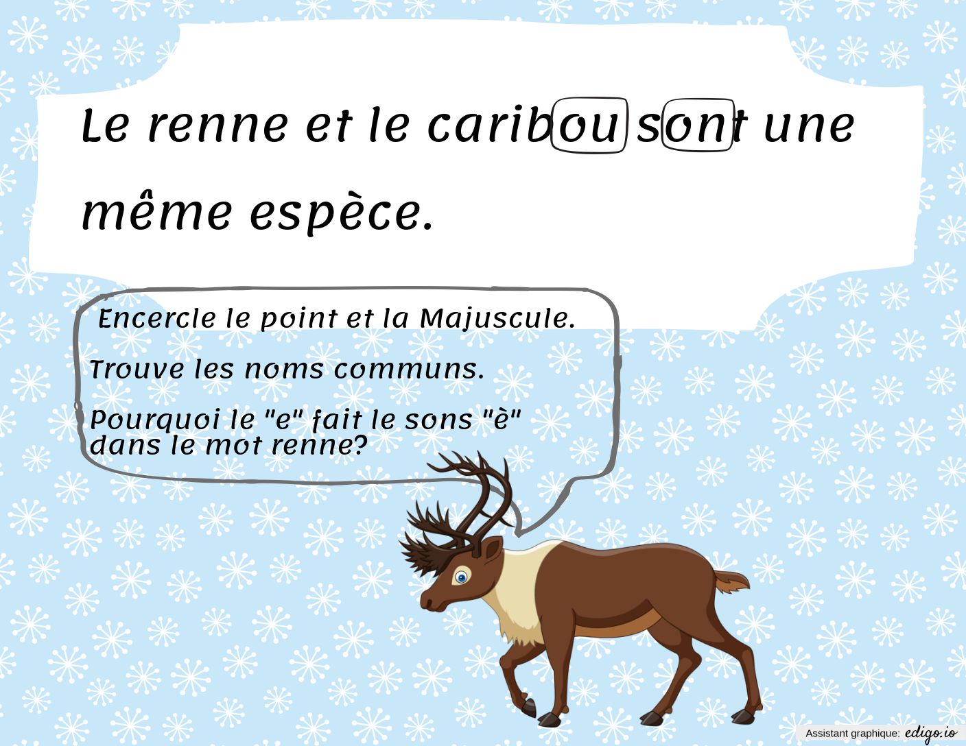 Phrase du jour-L'hiver, 2e année, 1re année, Exercices et activités ...