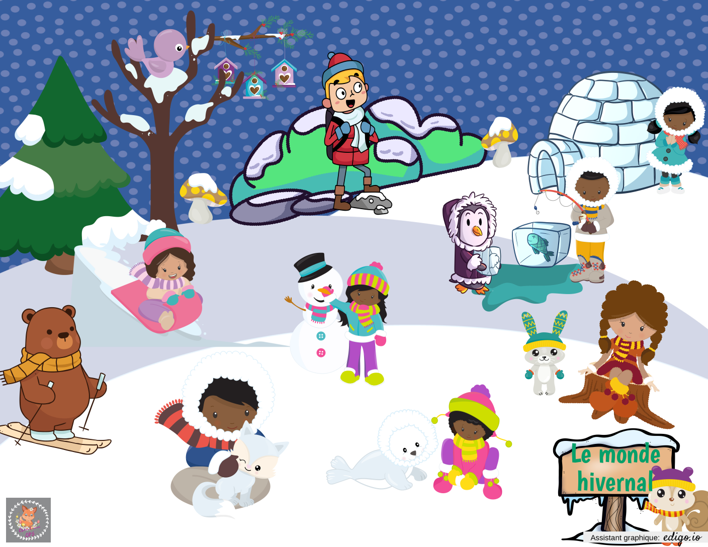 Le. monde hivernal, 1re année, Préscolaire, Exercices et activités ...