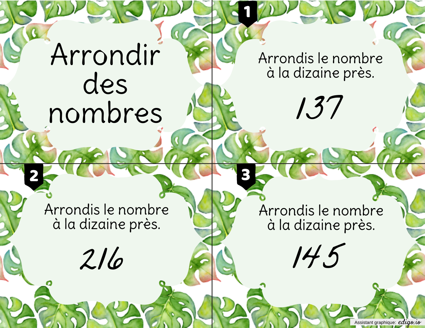 Arrondir, CM1, CE2, Exercices et activités, Cartes à tâche ...