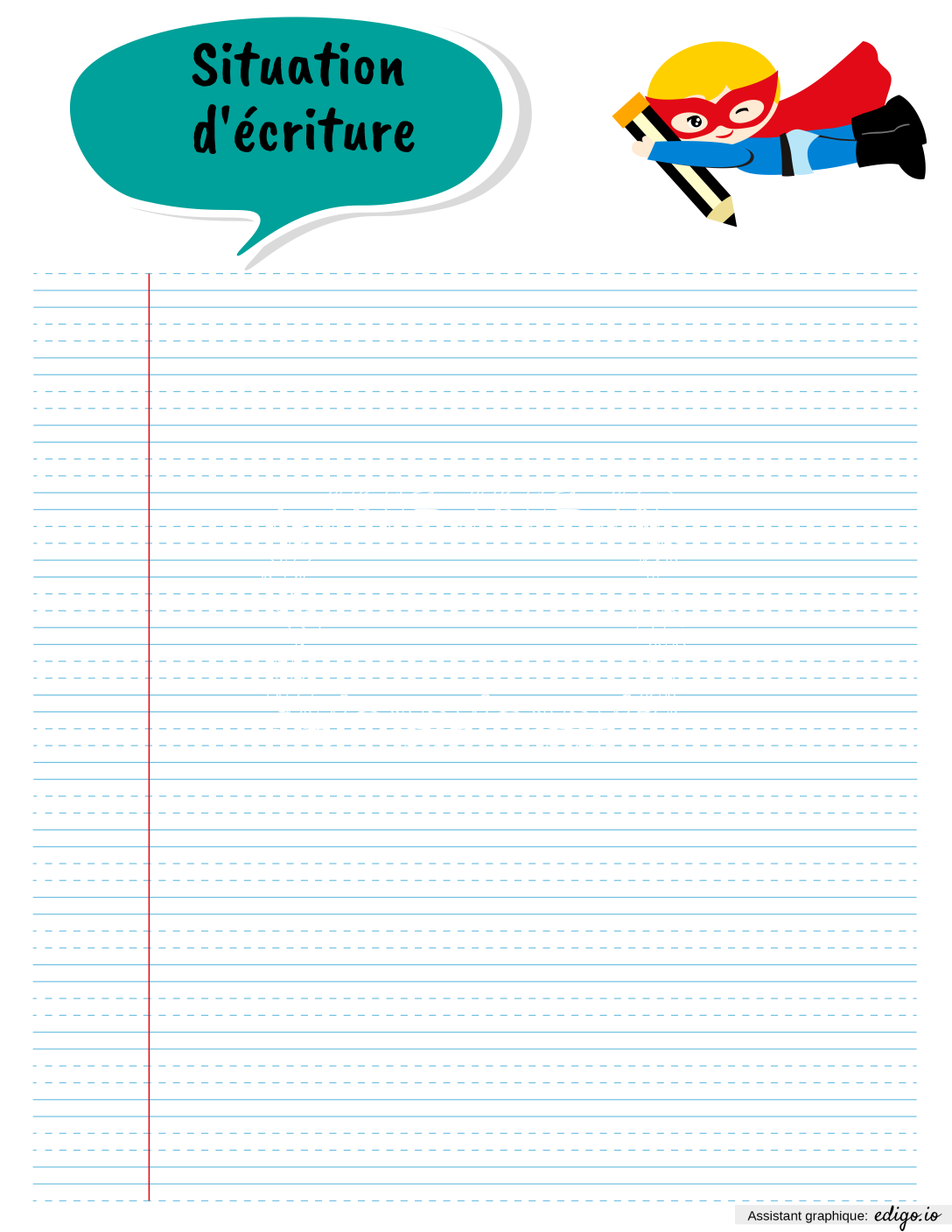 Situation d'écriture, 6e année, 5e année, 4e année, 3e année, 2e année ...