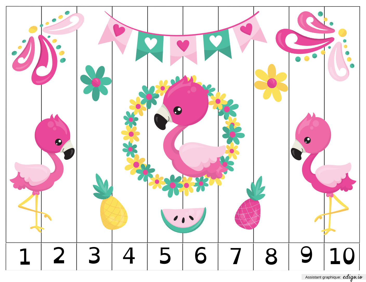 Puzzle des nombres jusqu'à 10 - thème marin, Arithmétique, Cartes de ...